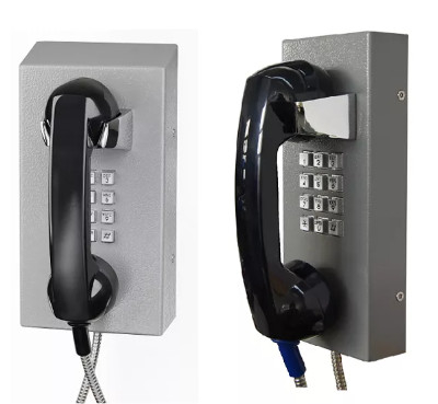 Stainless Steel Inmate Telephone For Jail And Prison , Wall Mounted IP ...