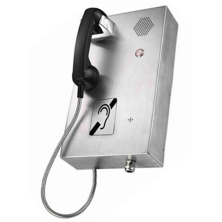 Stainless Steel Inmate Telephone For Jail And Prison , Wall Mounted IP ...