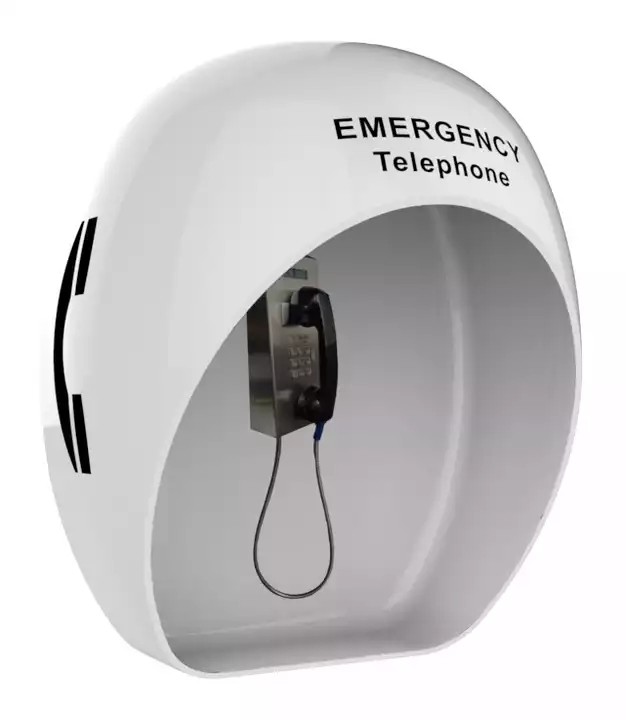 Vandal Resistant Outdoor Acoustic Telephone Booth For Emergency Telephone