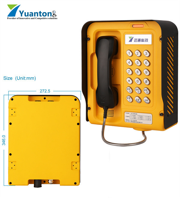 PoE Powered weather resistant telephone With Flashing Warning Light